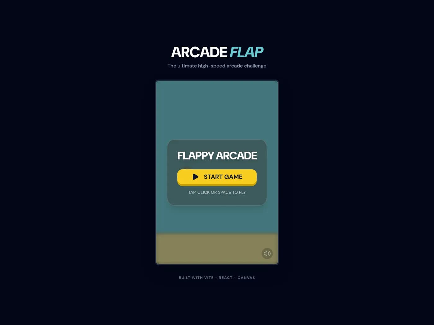 Flappy Arcade Web Game