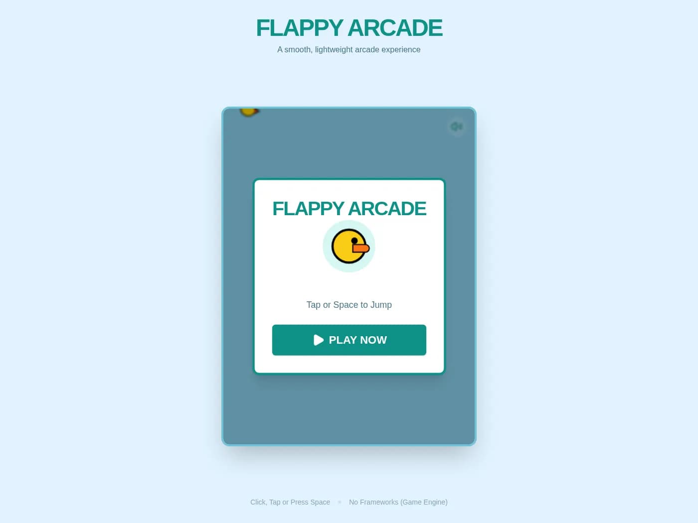 Flappy Arcade Canvas Game