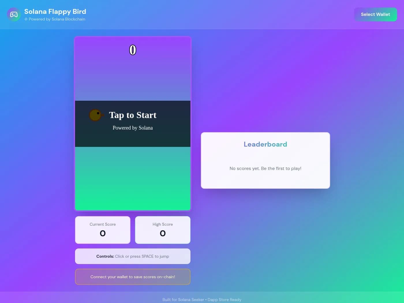 Web3 Flappy Bird Dapp