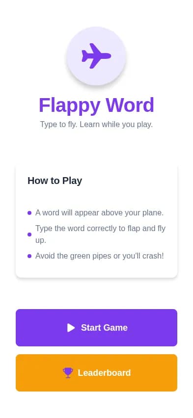 Flappy Word Game