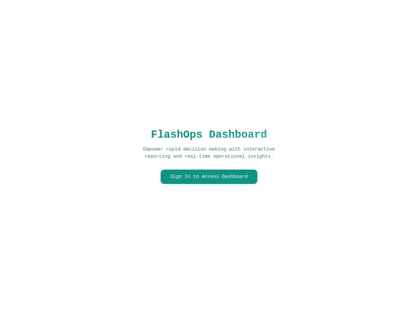 FlashOps Dashboard
