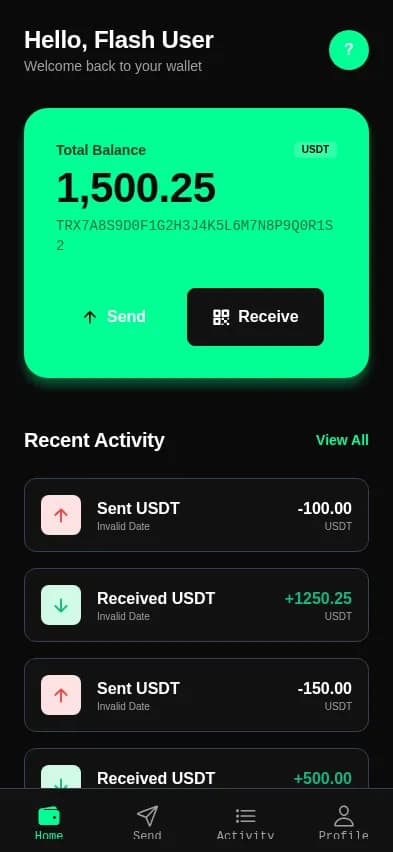 Flash USDT Transfer