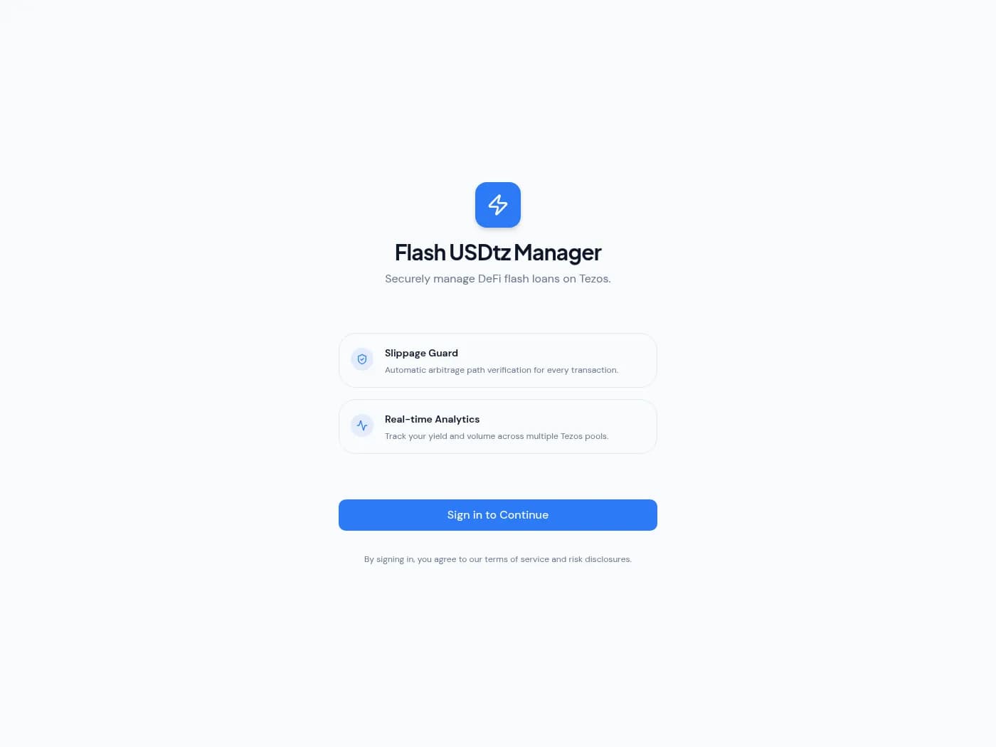 Flash USDT.z Manager