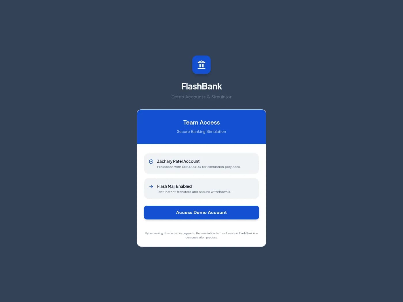 FlashBank Demo Suite