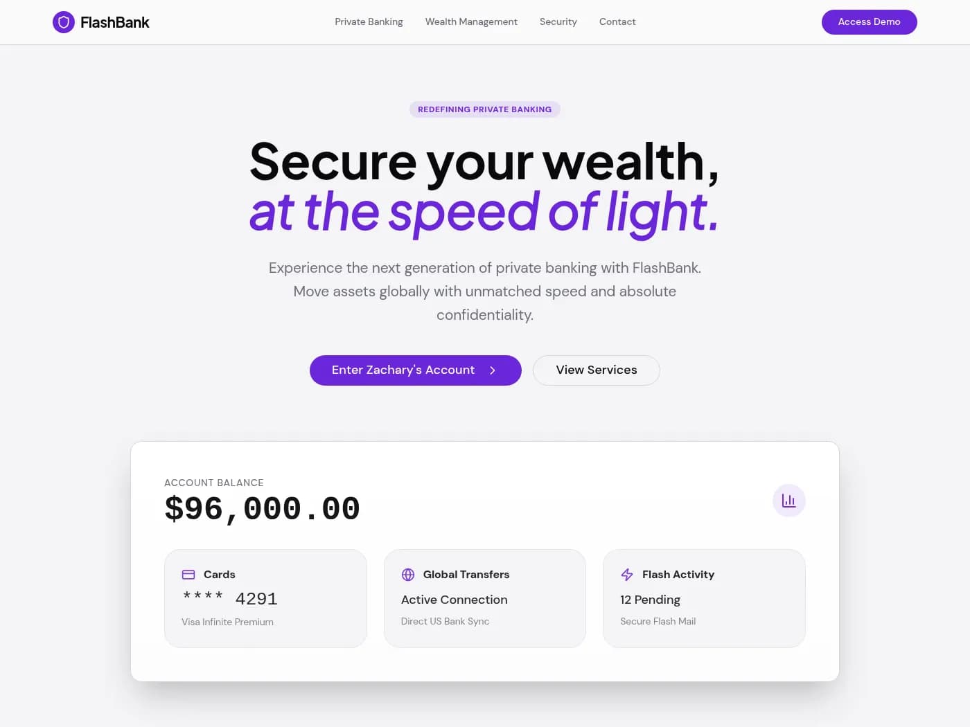FlashBank Demo Account