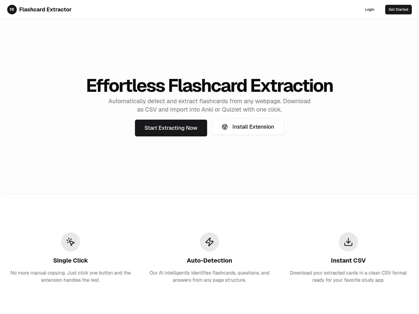 Flashcard Extractor Extension