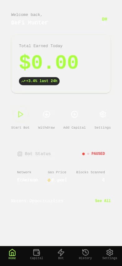 FlashRift DeFi Control Panel