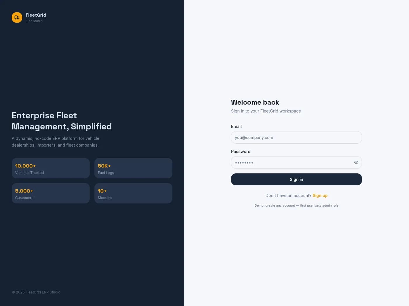 FleetGrid ERP Studio