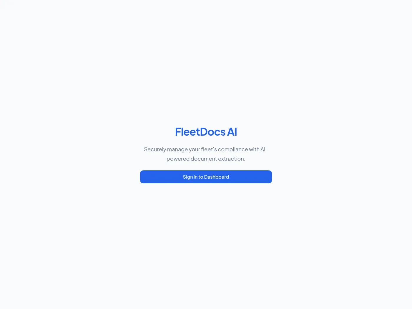 FleetDocs AI Dashboard