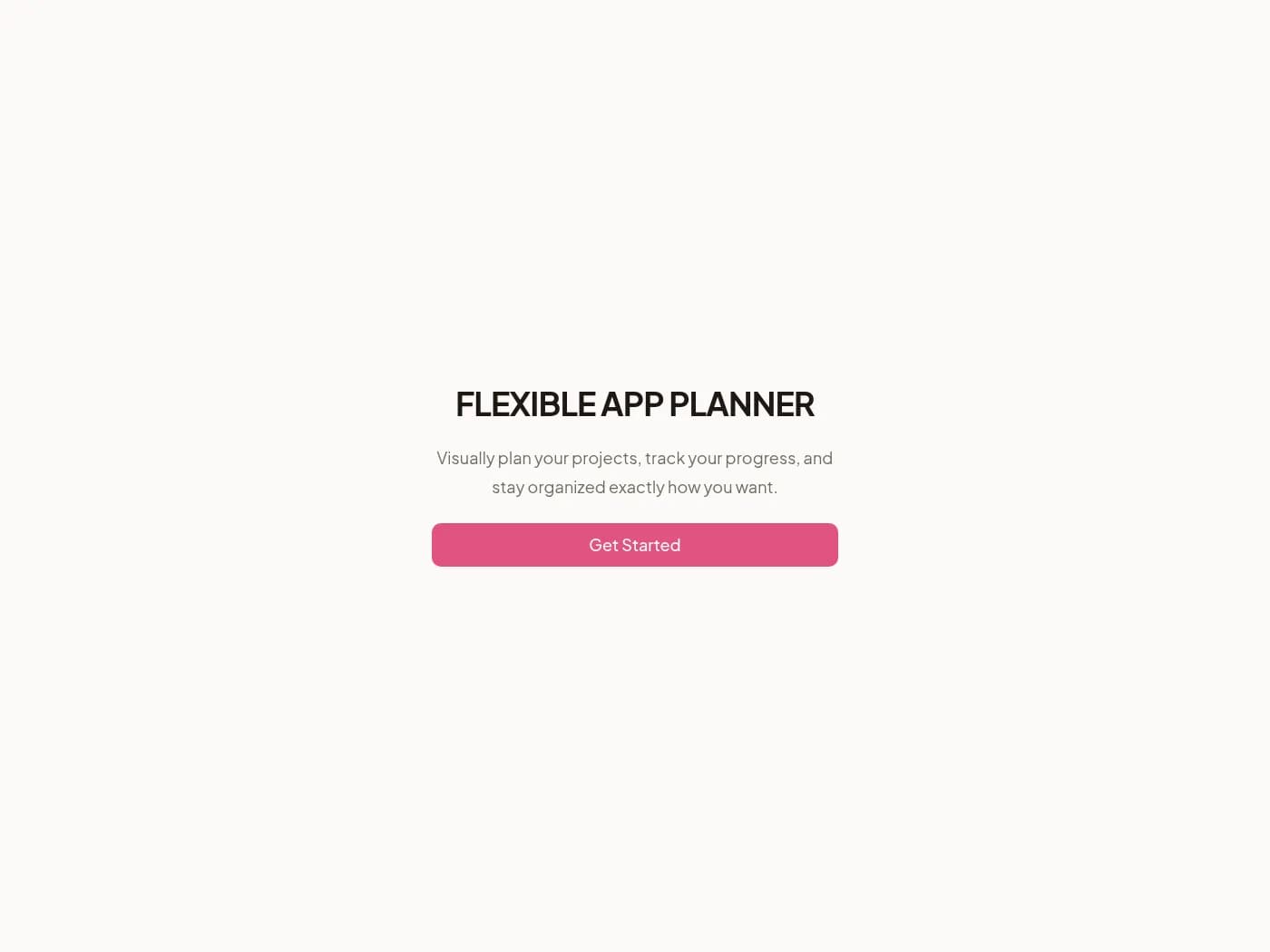 Flexible App Planner