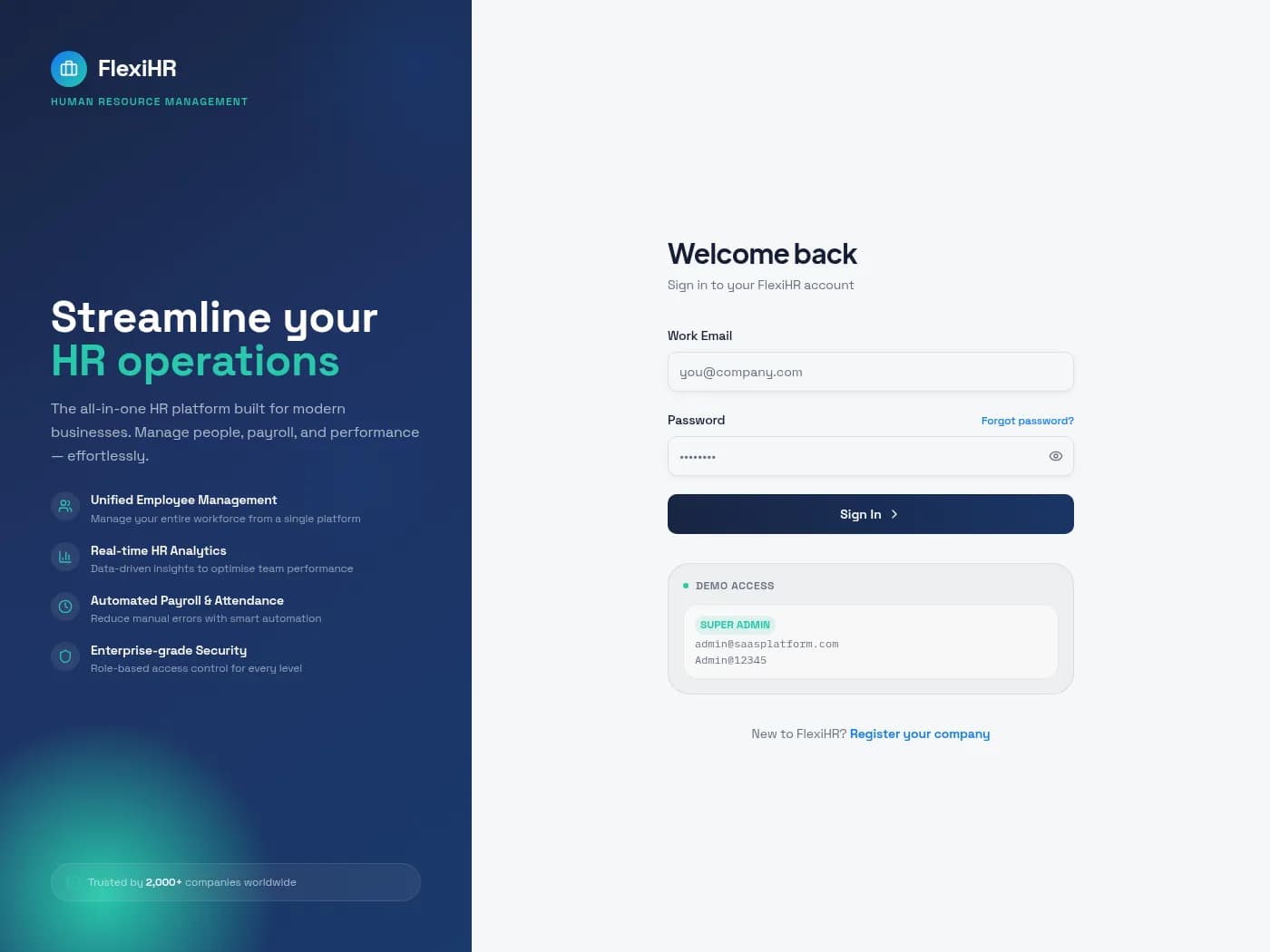 FlexiHR SaaS Platform