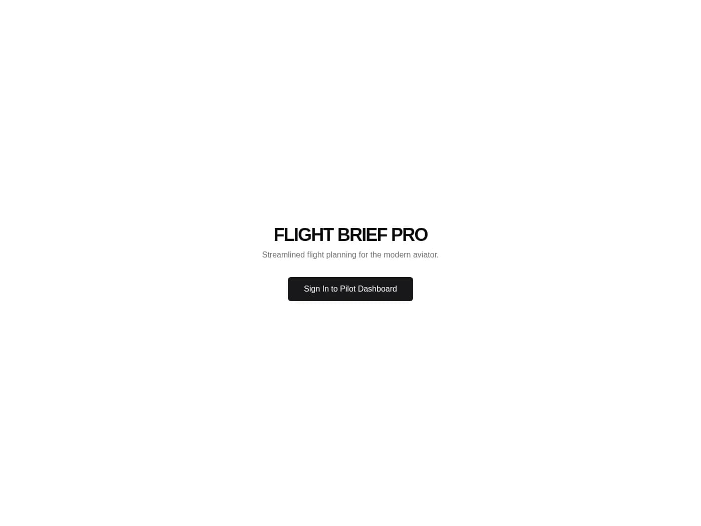 Flight Brief Pro