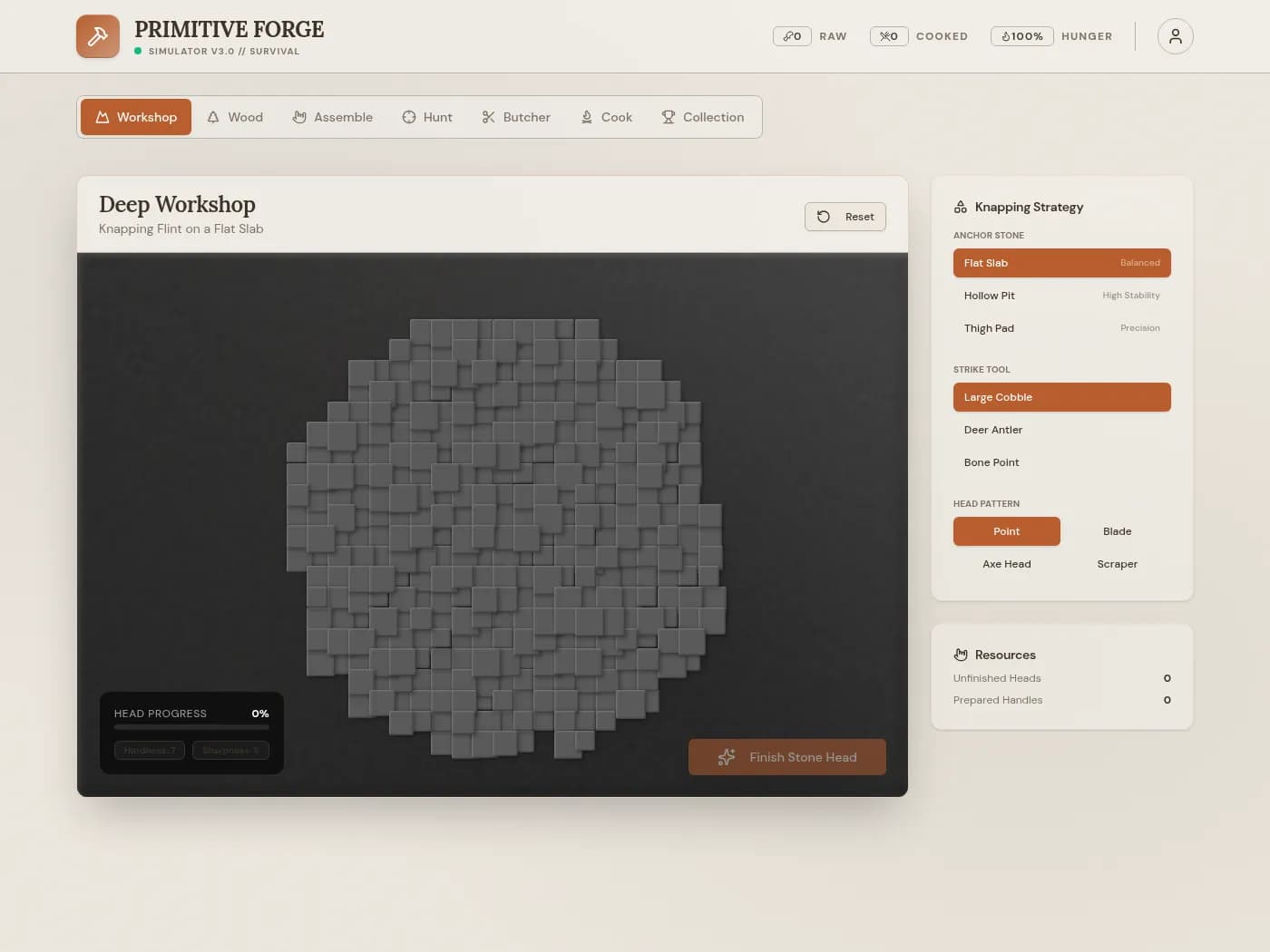 Flint Knapping Simulator