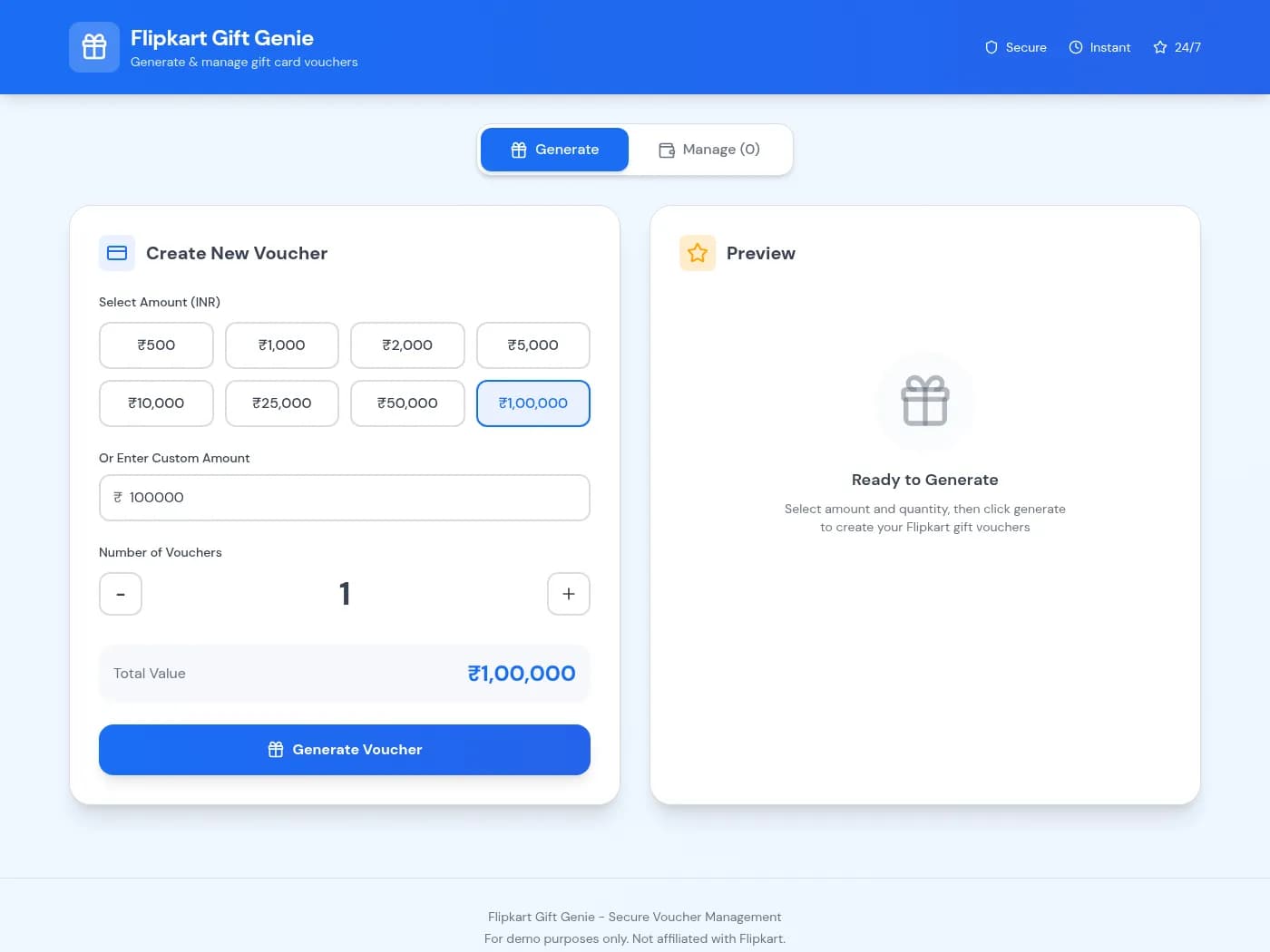 Flipkart Gift Card Genie