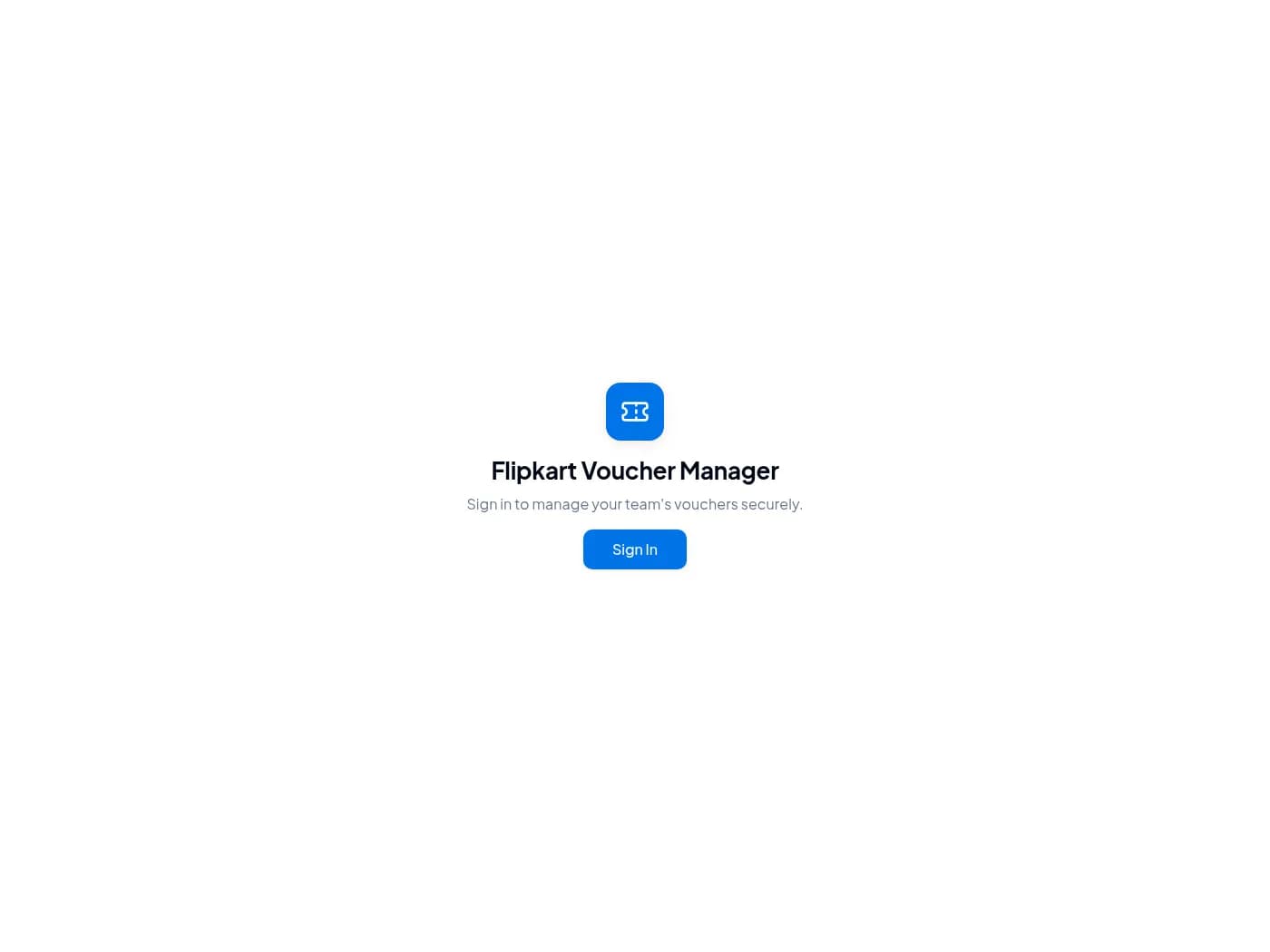 Flipkart Voucher Manager