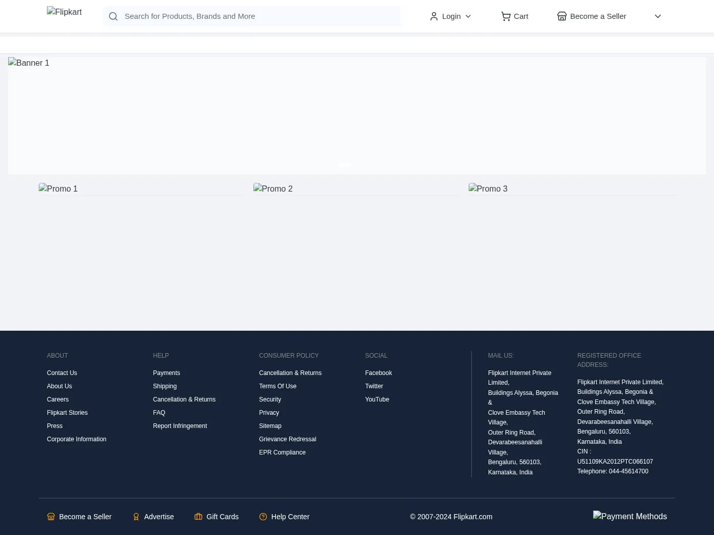 Flipkart India Web Clone