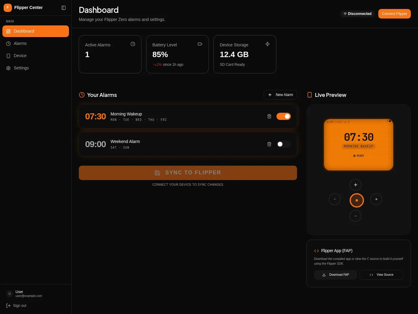 Flipper Zero Dashboard