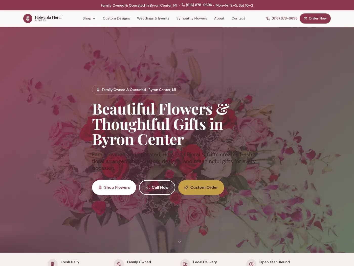 Holwerda Floral Boutique Site