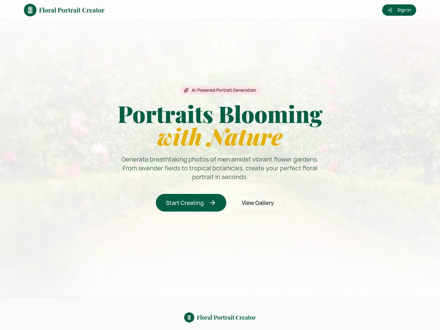 Floral Portrait Creator