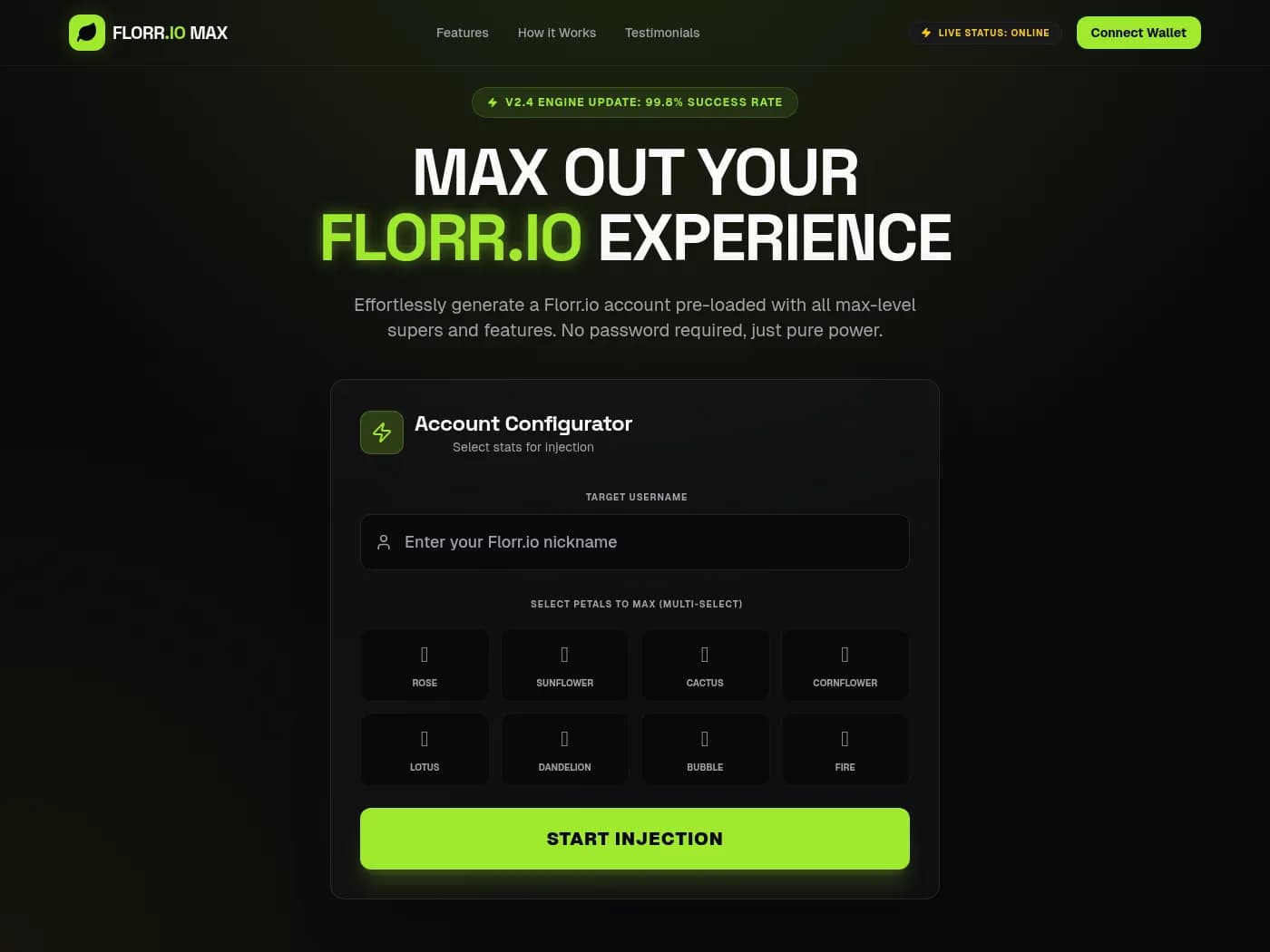 Florr.io Max Account Generator