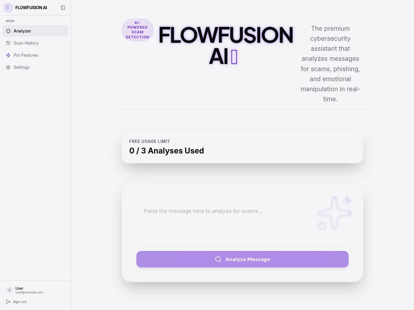 FlowFusion AI Scam Detector