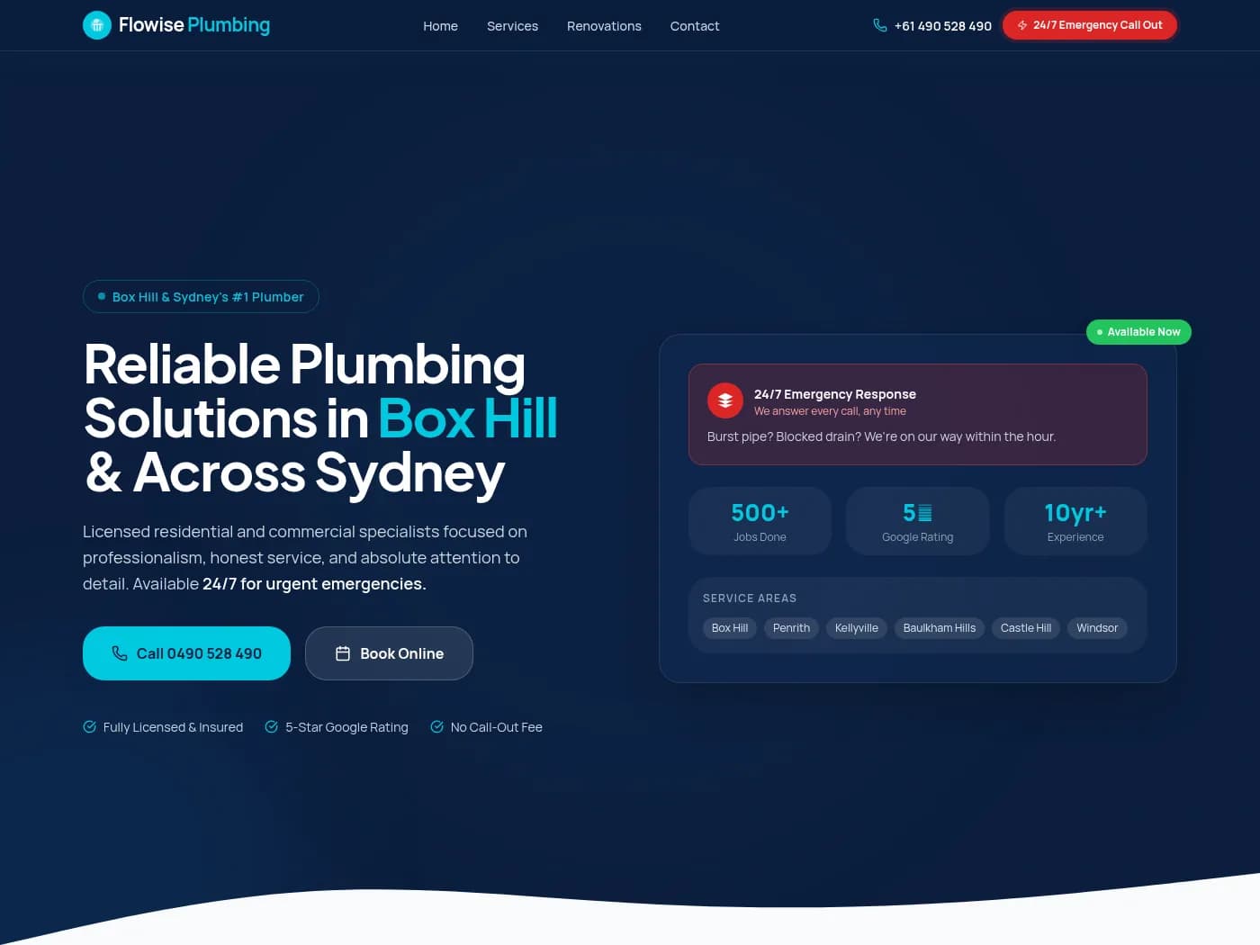 Flowise Plumbing Pro Site
