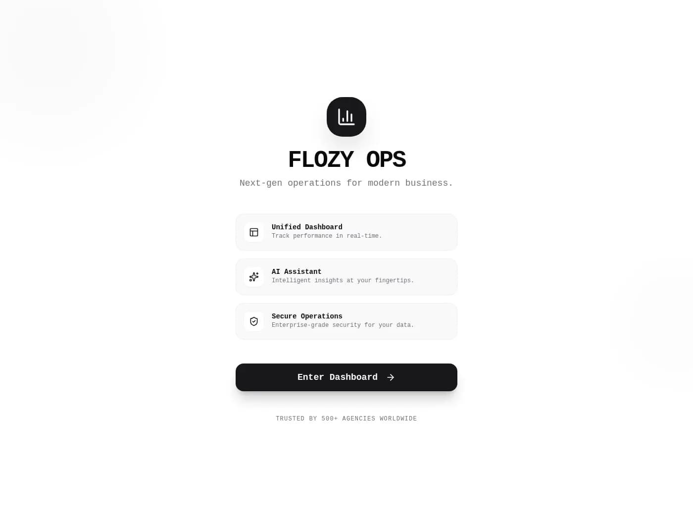 Flozy Ops Dashboard