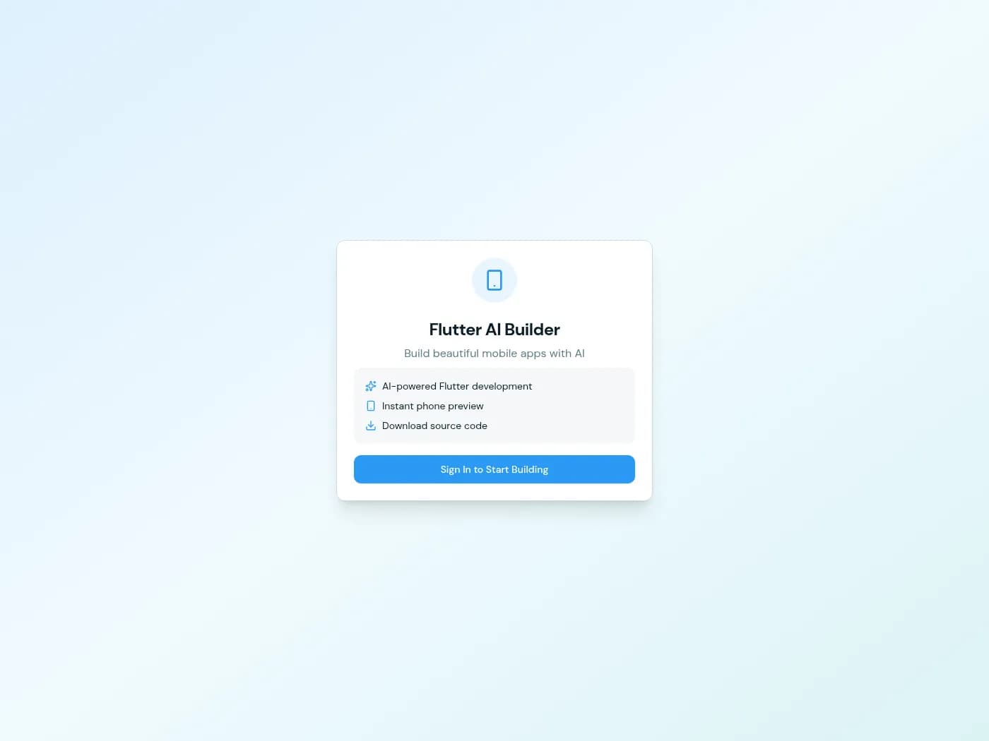 Flutter AI Builder