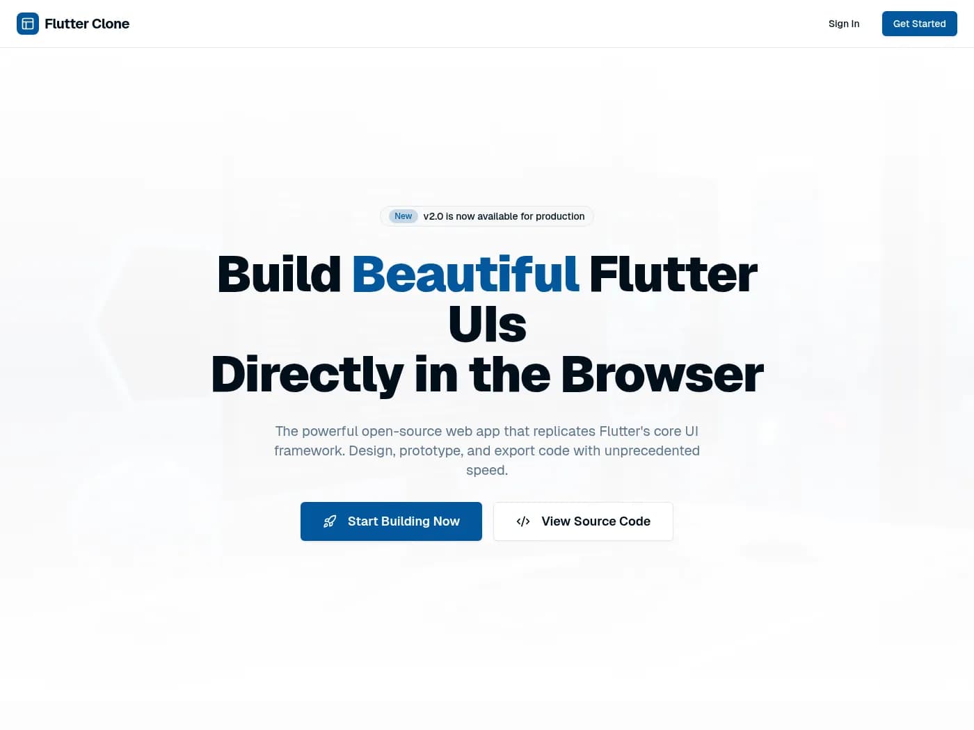 Flutter Web Clone