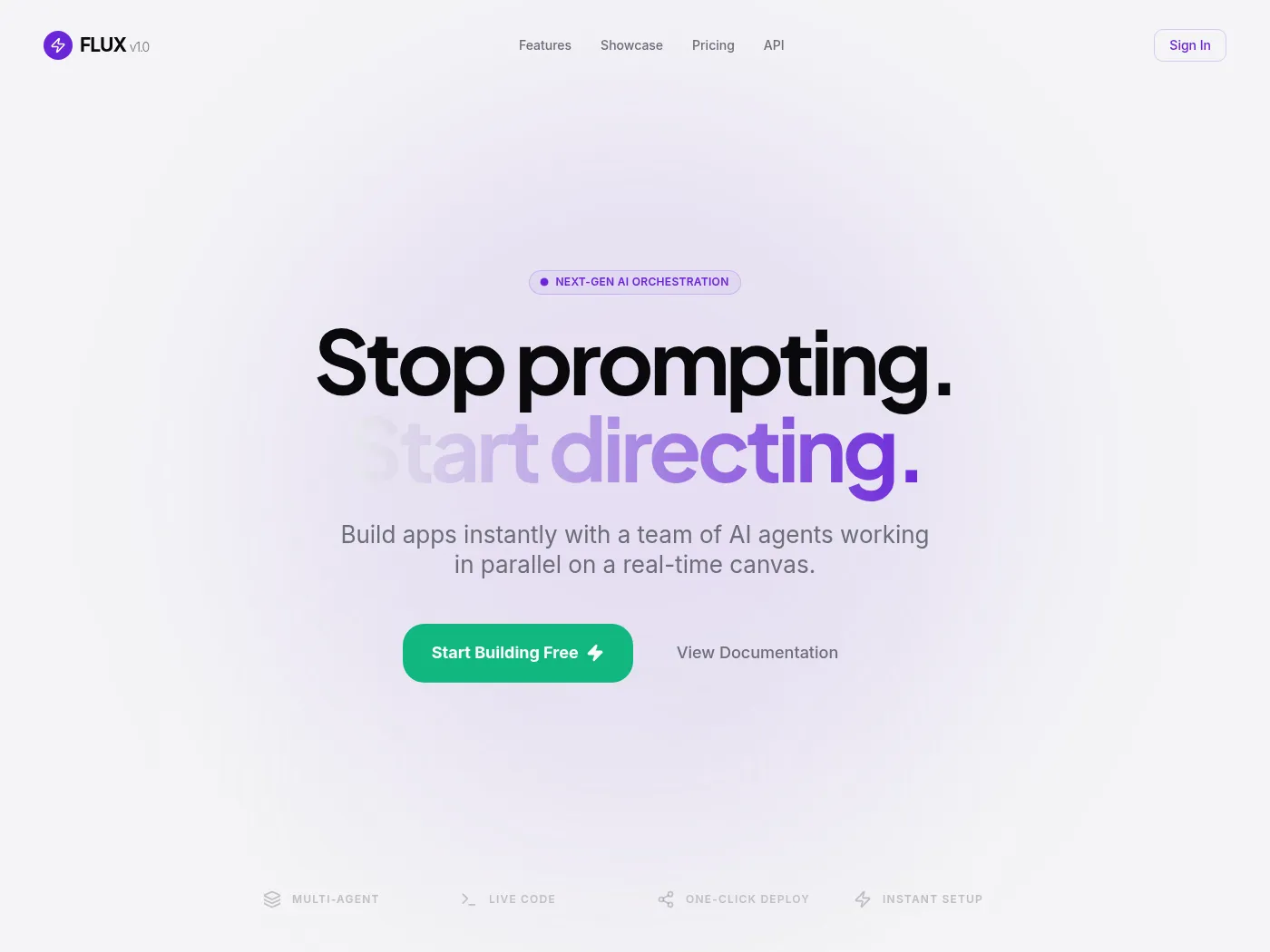 Flux Builder Experience
