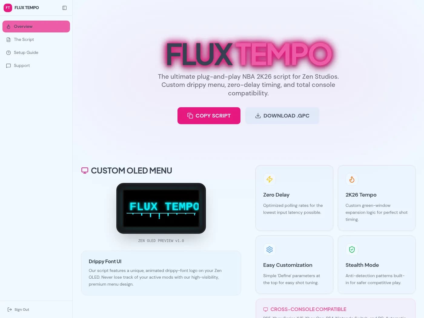 Flux Tempo Menu Script