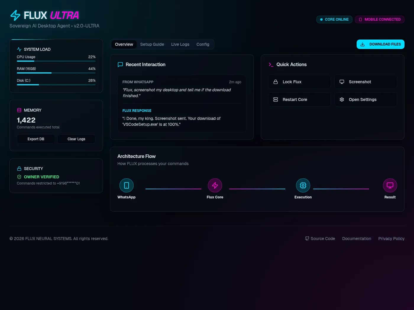 FLUX Ultra AI Desktop Agent