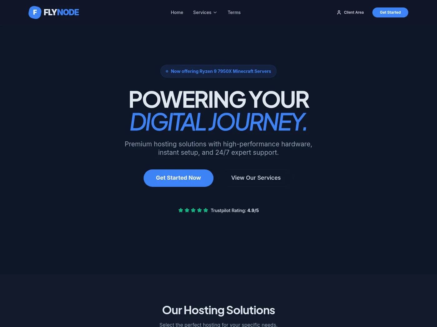 Flynode Hosting Website