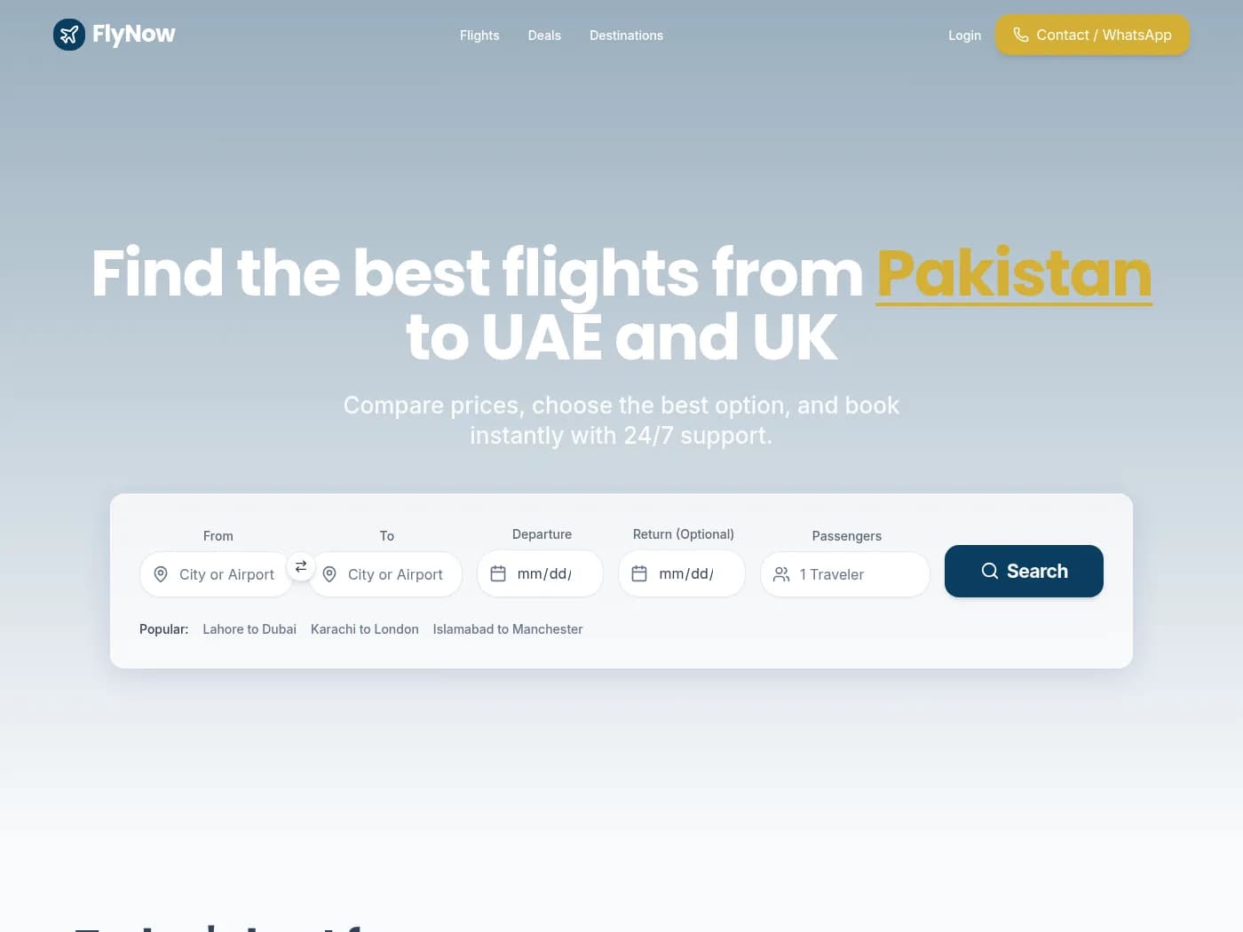 FlyNow Premium OTA Site