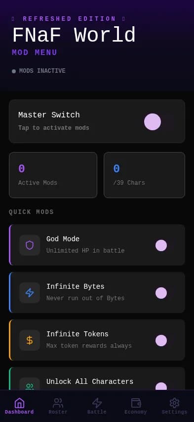 FNaF World Mod Menu