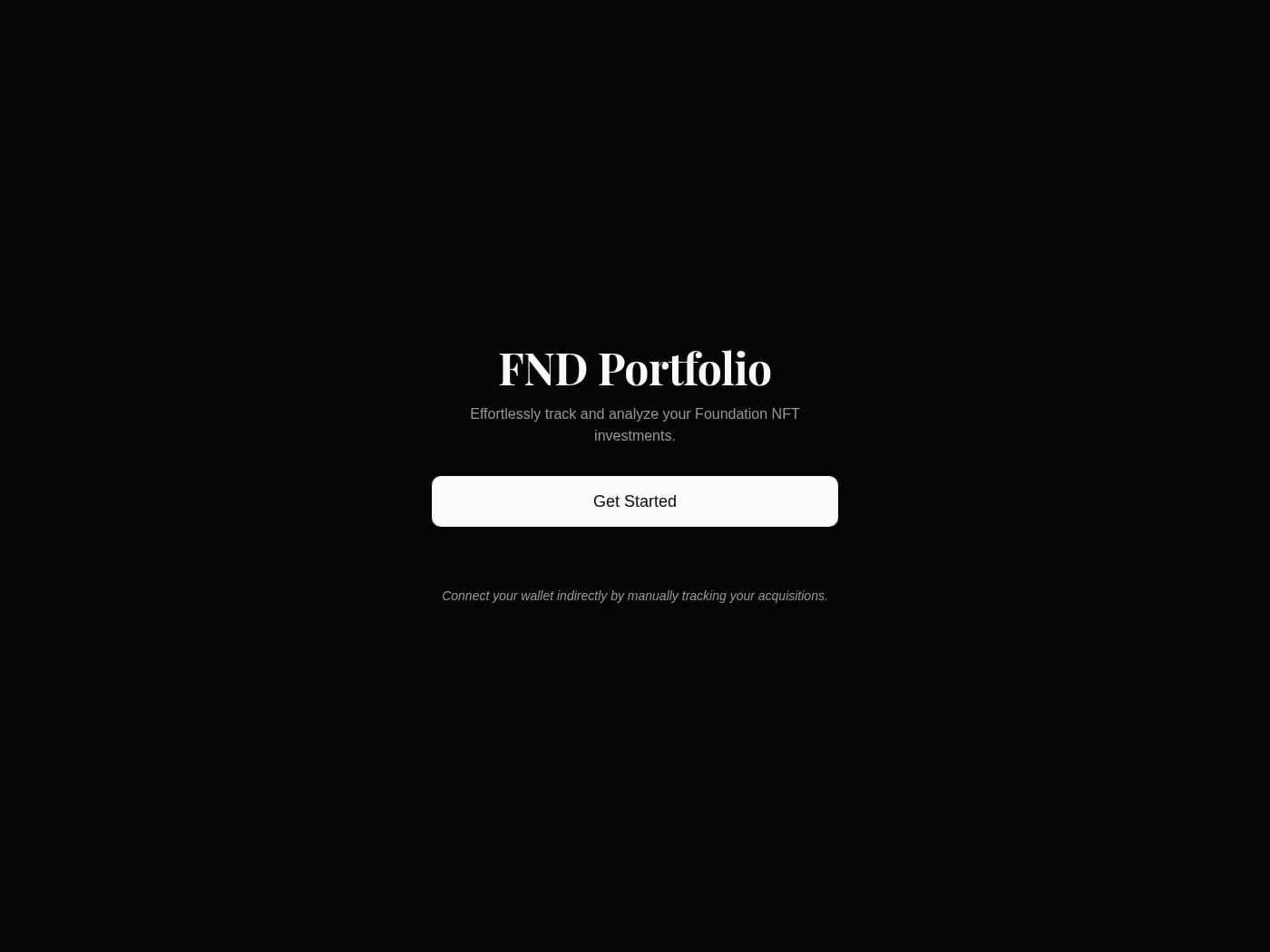 FND Portfolio Tracker