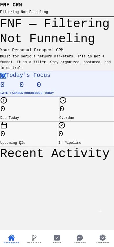 FNF Mobile CRM Landing
