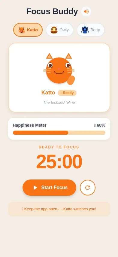 Focus Buddy Flutter MVP