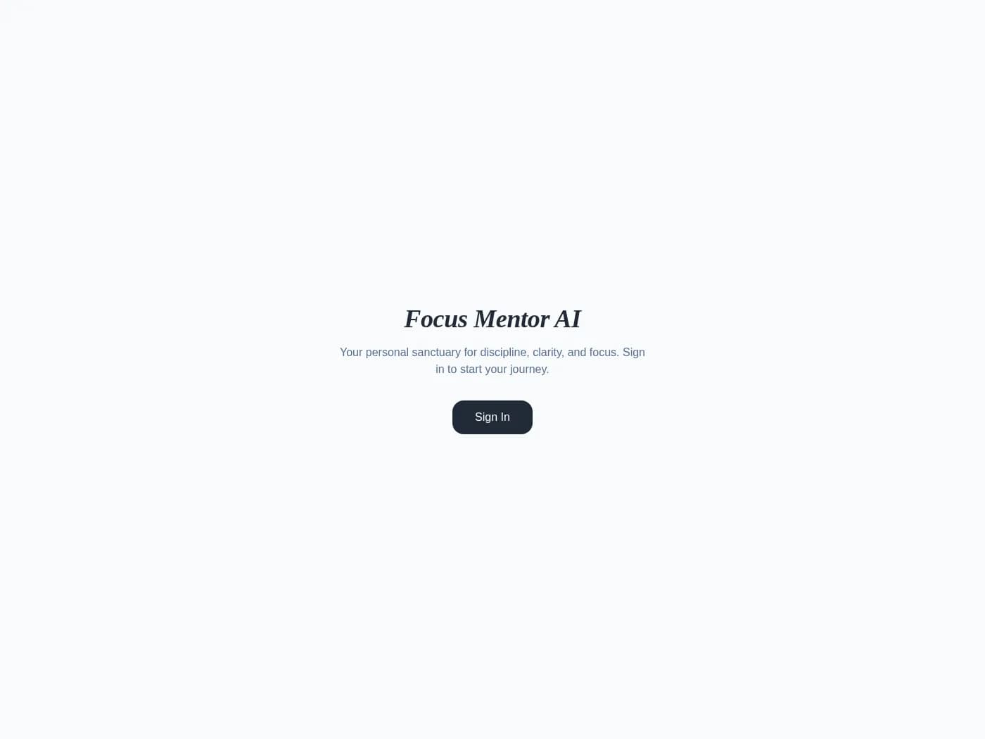 Focus Mentor AI