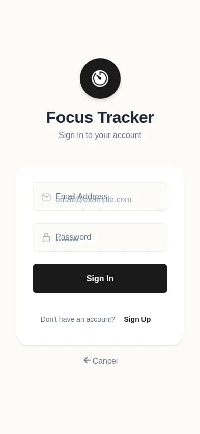 Focus Session Tracker