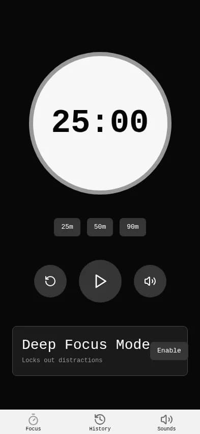 DeepFocus Timer