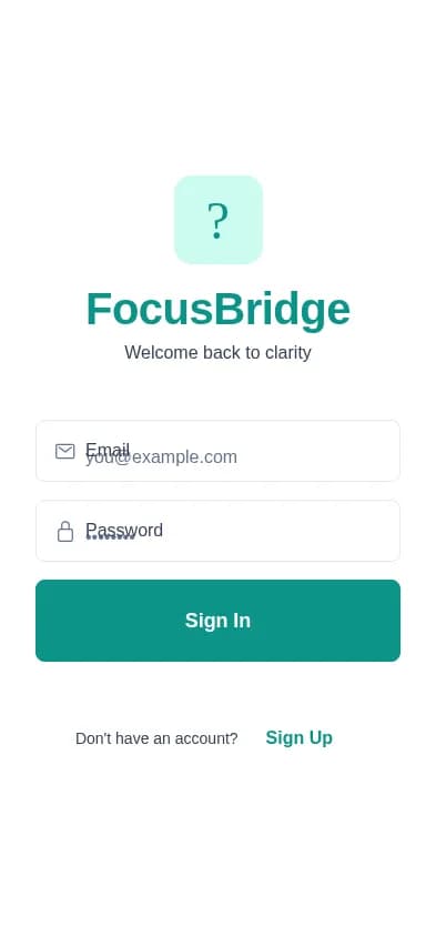 FocusBridge Assistant App