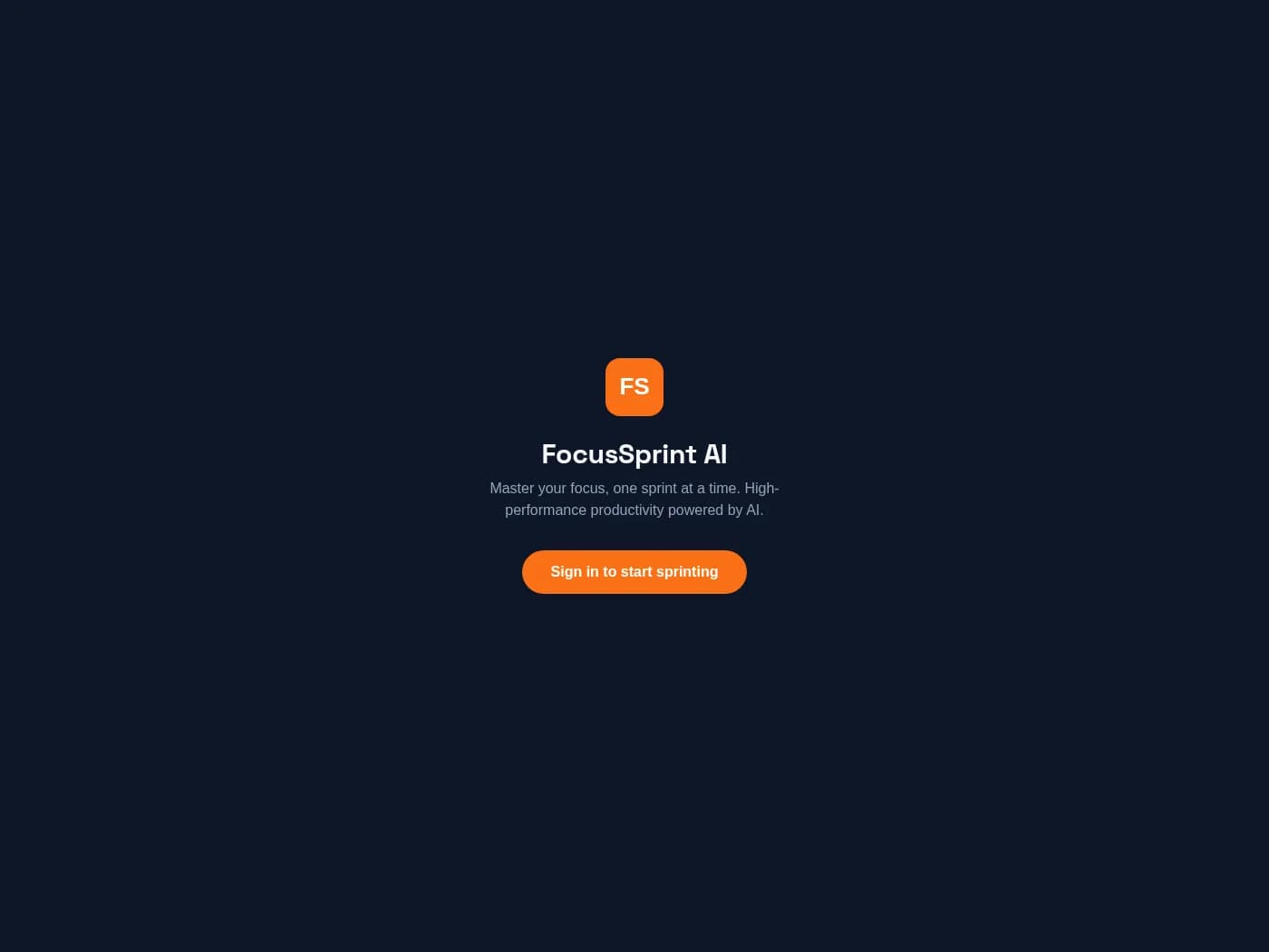 FocusSprint AI