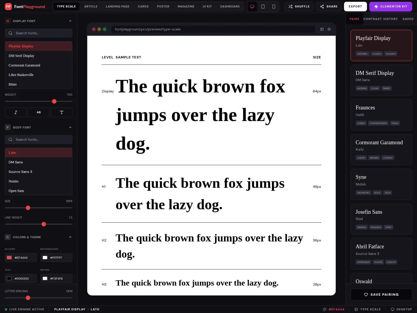 FontPlayground Pro