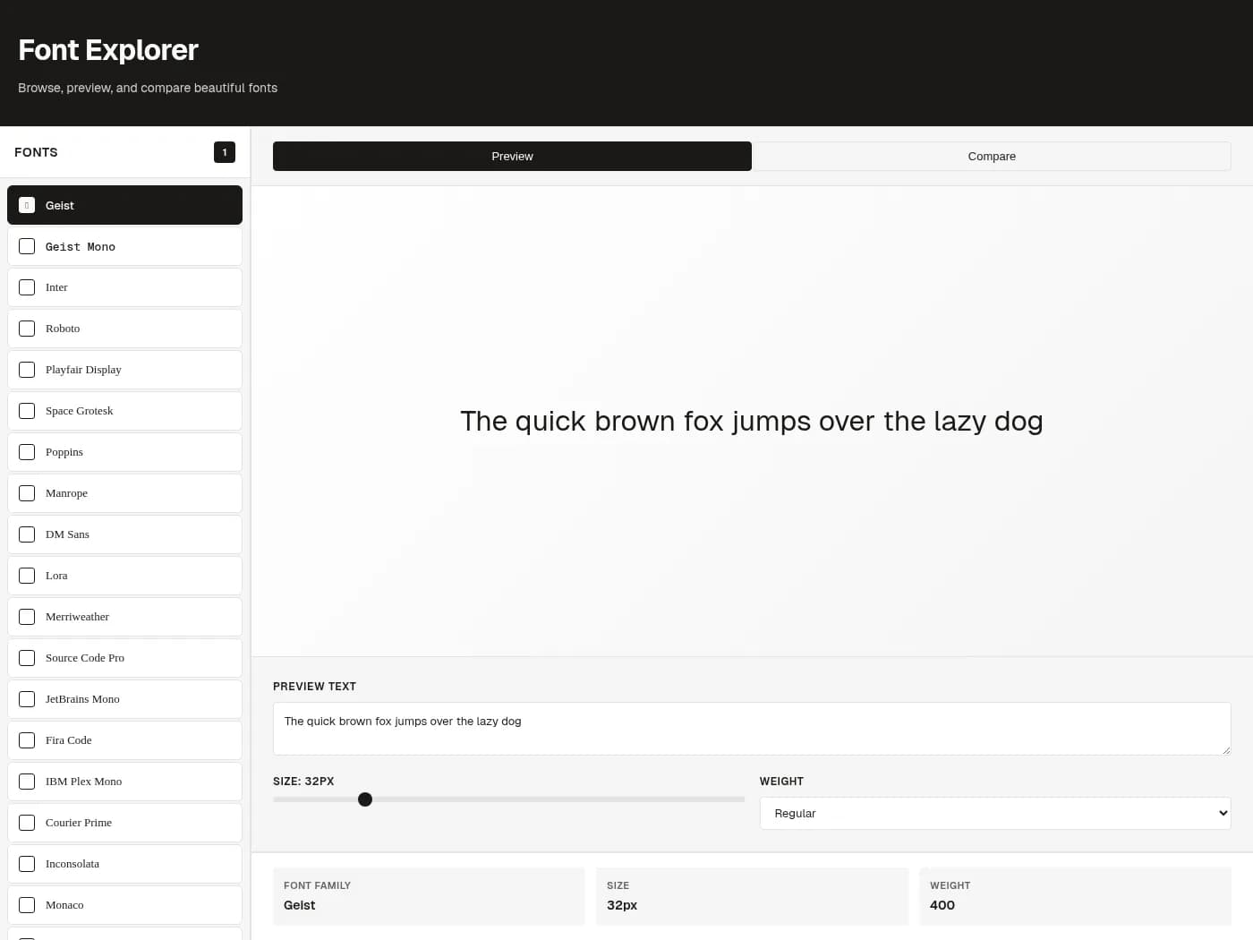 Font Explorer
