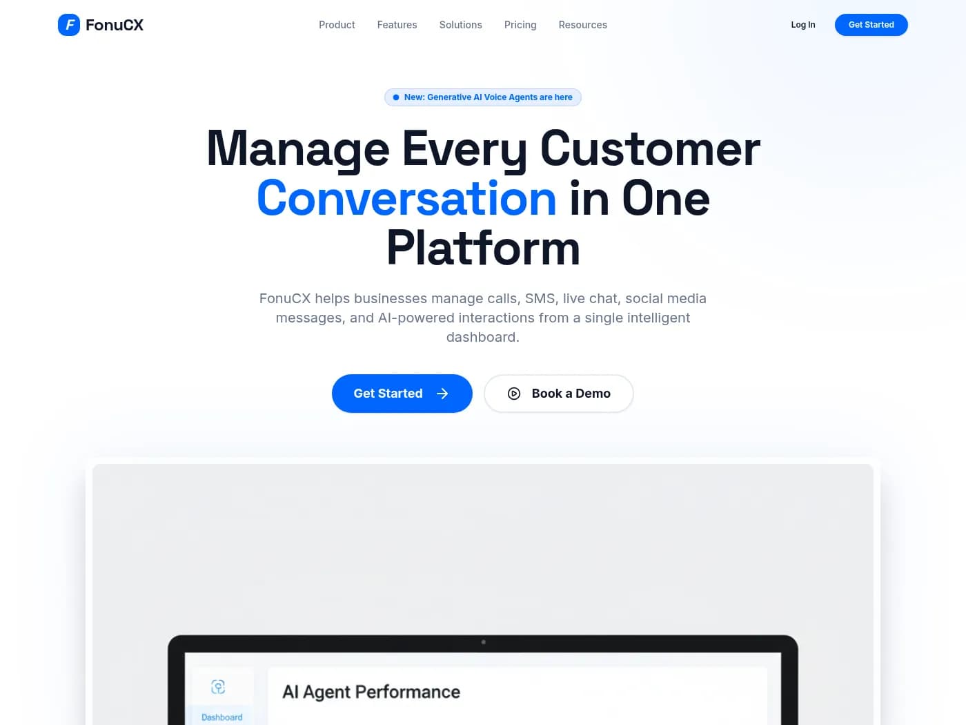 FonuCX Platform Landing