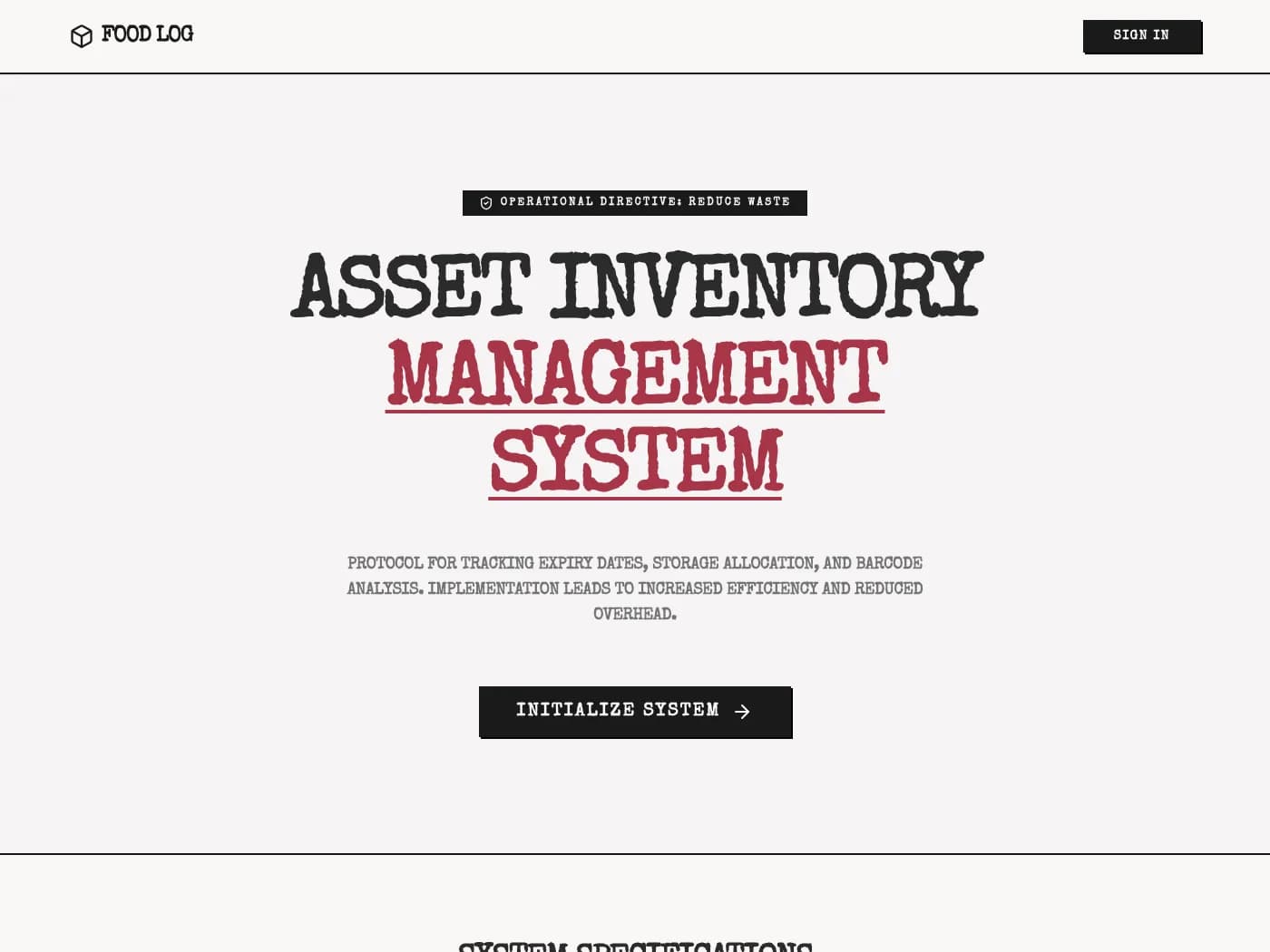 Smart Food Inventory