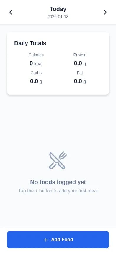 Simple Food Logger