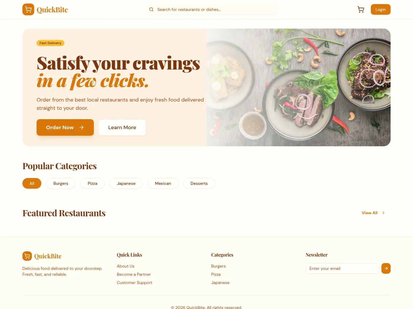 QuickBite Ordering App