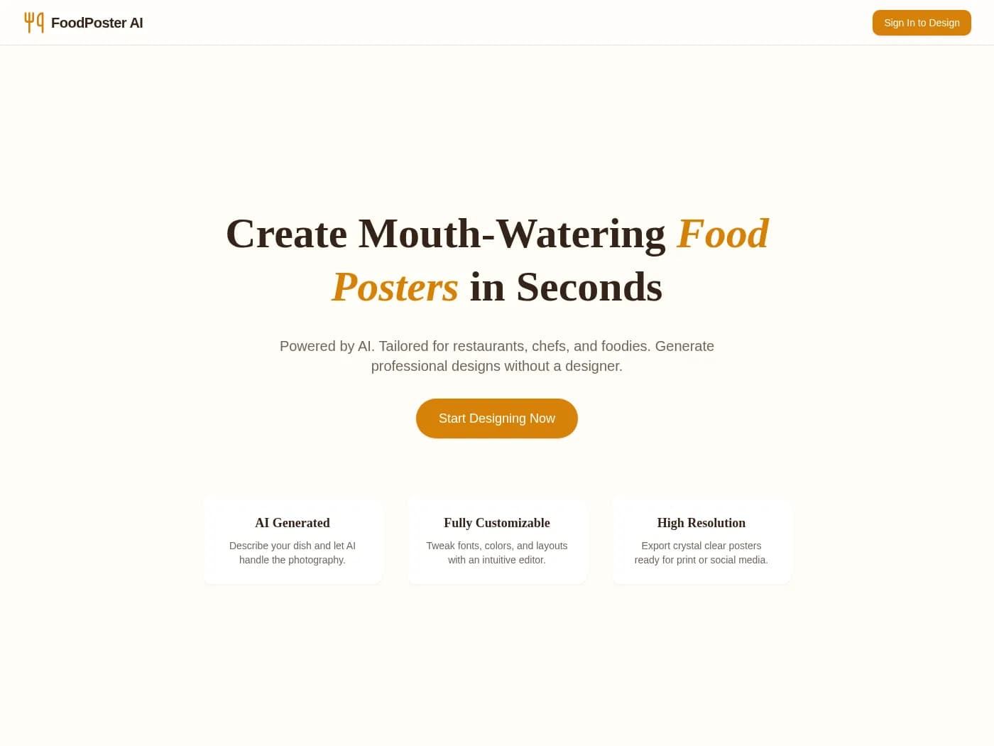 Food Poster Designer